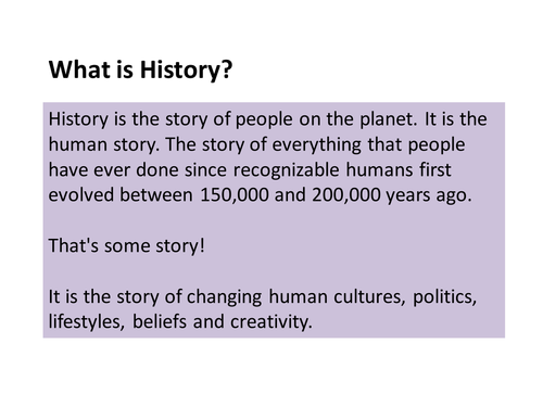 Introduction to History | Teaching Resources Introduction to History | Teaching Resources