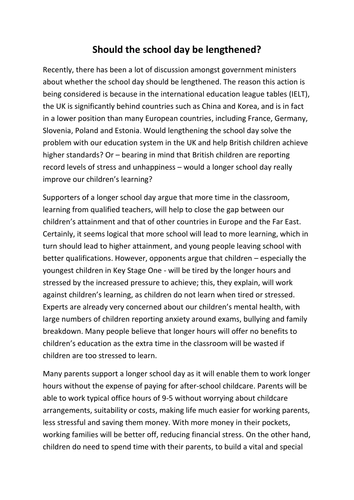 Balanced Argument: example text, planning sheets, self-assessment ...