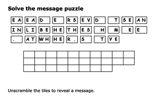 Solve the message puzzle from Harry Houdini | Teaching Resources