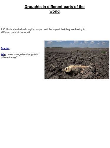 Drought Case Study | Teaching Resources