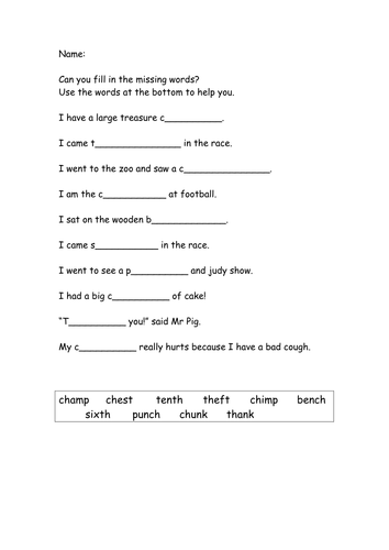 Phase 4 phonics worksheets by sidony91 - Teaching Resources - Tes