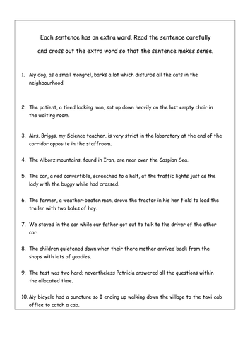 Find the extra word. | Teaching Resources