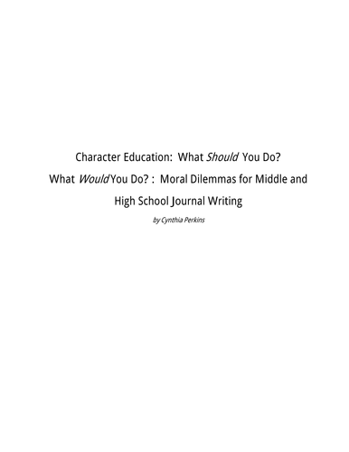 Journal Writing for Middle and High School | Teaching Resources