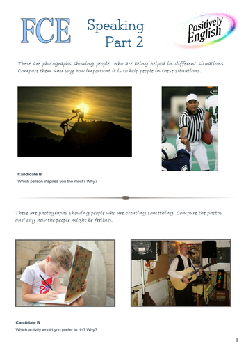FCE- Speaking - Inspiration by InspirationalEnglish - Teaching ...