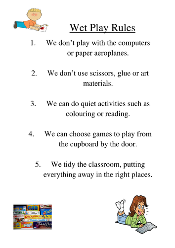 Wet Play Rules | Teaching Resources Wet Play Rules | Teaching Resources
