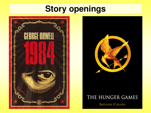 Lesson 3 KS3 Utopia & Dystopia Story openings Hunger Games & 1984 ...