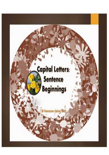 Capital Letters: Sentence Beginnings | Teaching Resources