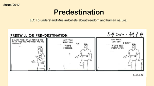 Islam - Predestination New Spec AQA GCSE RS | Teaching Resources Islam - Predestination New Spec AQA GCSE RS | Teaching Resources