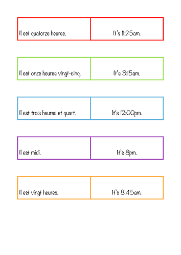 French Dominoes time | Teaching Resources