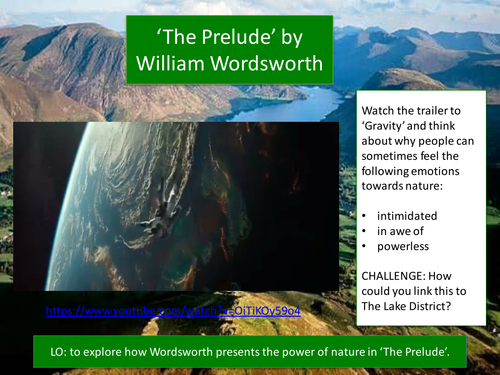 AQA English Literature - 'The Prelude' by William Wordsworth | Teaching ...