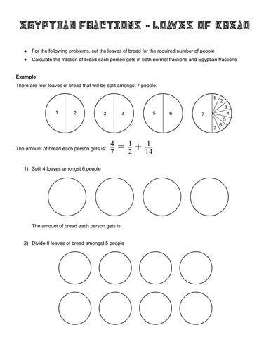 Egyptian Fractions Egyptian Fractions | Wild.maths.org
