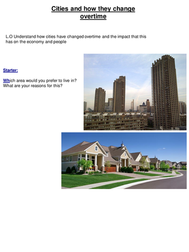 Cities and the changes they experience (Edexcel B 9-1) | Teaching Resources