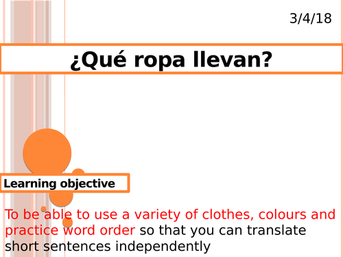 La ropa y los colores | Teaching Resources