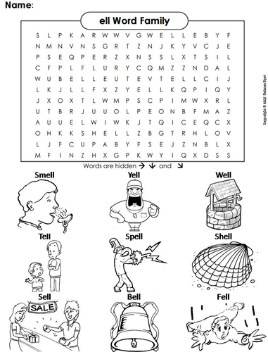 ell Word Family Word Search | Teaching Resources ell Word Family Word Search | Teaching Resources