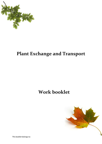 Exchange in plants | Teaching Resources