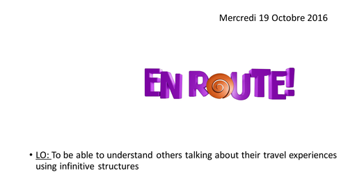 En route - Studio Higher - new French GCSE | Teaching Resources