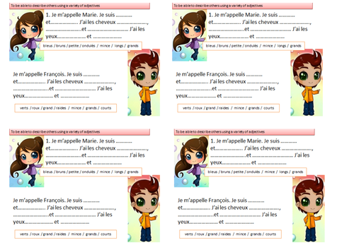 Ma famille - running dictation | Teaching Resources