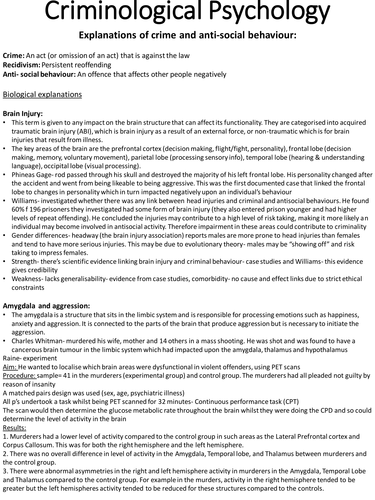 CRIMINOLOGY A LEVEL REVISION EDEXCEL | Teaching Resources CRIMINOLOGY A LEVEL REVISION EDEXCEL | Teaching Resources