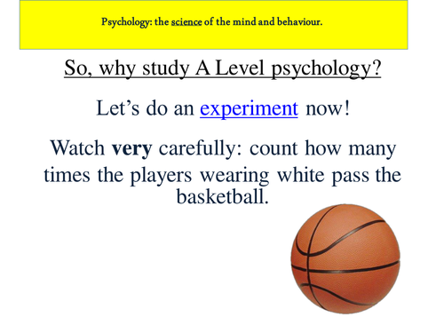 Psychology A Level Options Evening Presentation | Teaching Resources
