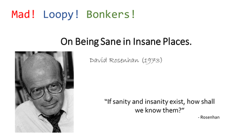 Rosenhan (1973) | Teaching Resources