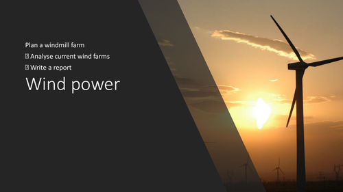 Wind farm project. Topic outline and research hints and websites ...