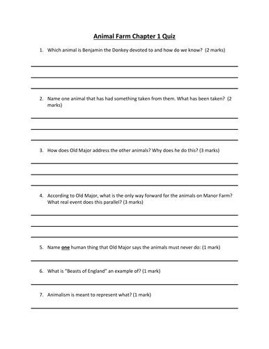 Animal Farm Chapter 4 Quiz - BupeEsmai Animal Farm Chapter 4 Quiz - BupeEsmai