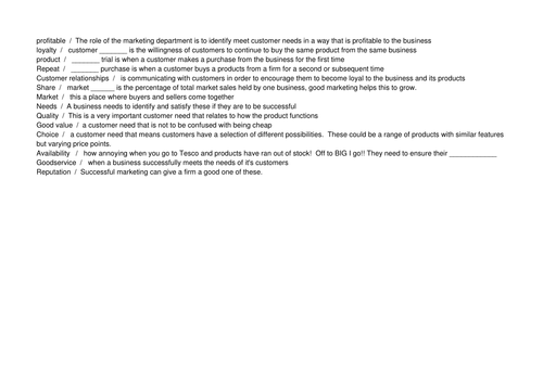 Introduction to Marketing GCSE/iGCSE | Teaching Resources Introduction to Marketing GCSE/iGCSE | Teaching Resources