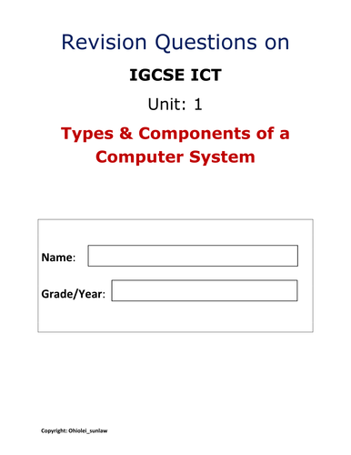 Revision Question _1_ Types & Components of a Computer System ...