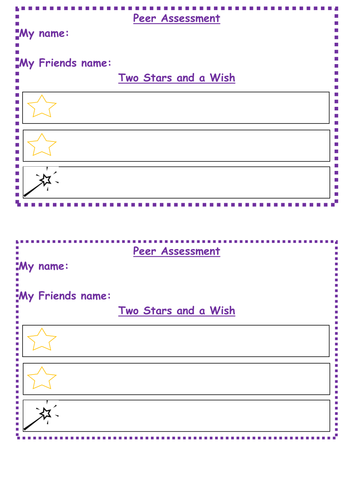 Peer Feedback Sheet