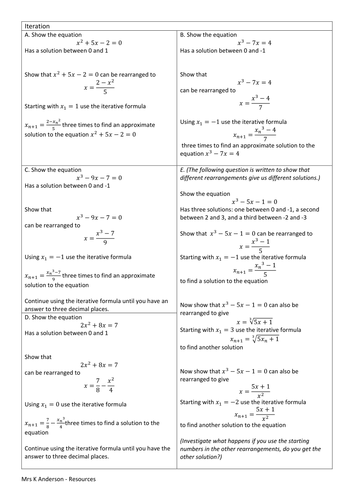 Iteration Exam Style Questions And Extension To Develop Understanding Teaching Resources 