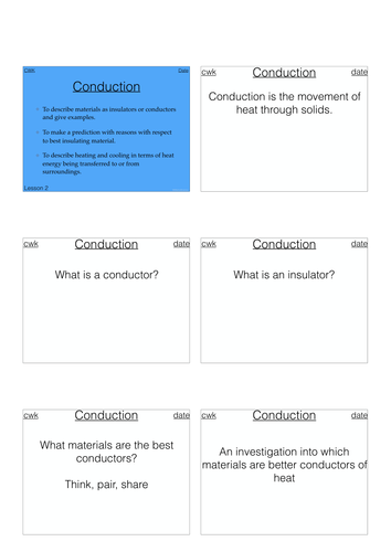 Conduction | Teaching Resources