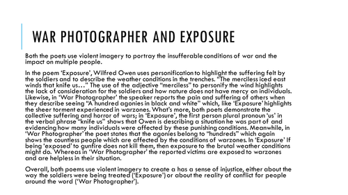 Comparing poems with success criteria and examples | Teaching Resources