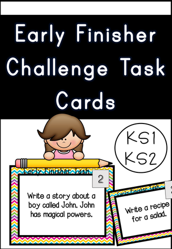 Early Finisher Challenge Task Cards for KS1/KS2 | Teaching Resources