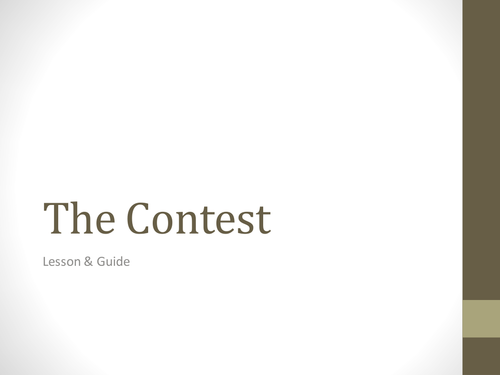 The Contest - IGCSE World Literature - Presentation & worksheet ...