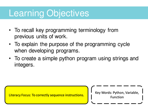 Introduction to Python | Teaching Resources