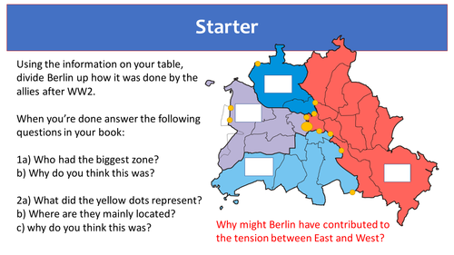 Berlin Blockade Fully Resourced and Differentiated Lesson | Teaching ...