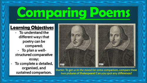 Comparing Poems! | Teaching Resources Comparing Poems! | Teaching Resources