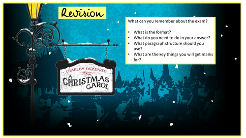 Charles Dickens - A Christmas Carol: Exam Style Question Revision ...