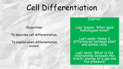 Cell Differentiation | Teaching Resources