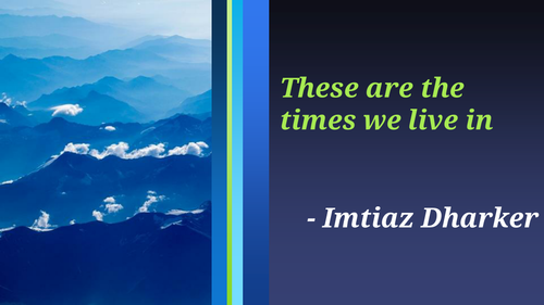 AS LEVEL POETRY: These are the times we live in | Teaching Resources