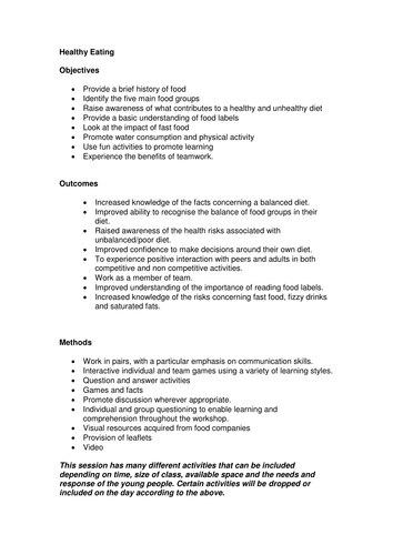 Healthy Eating Lesson Pack | Teaching Resources