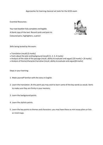 GCSE Latin Set Text Revision Advice | Teaching Resources GCSE Latin Set Text Revision Advice | Teaching Resources