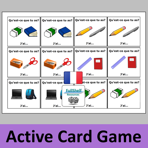 French Classroom Objects Games (Les Objets de la Classe) by FullShelf ...