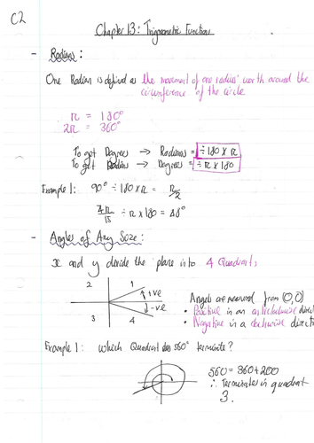 A Level Maths: C2 Revision Notes - Trigonometry by gserafini99 ... A Level Maths: C2 Revision Notes - Trigonometry by gserafini99 ...