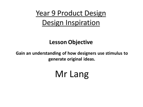 Design Inspiration Exercise | Teaching Resources
