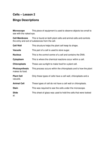 KS3 lesson on plant cells | Teaching Resources