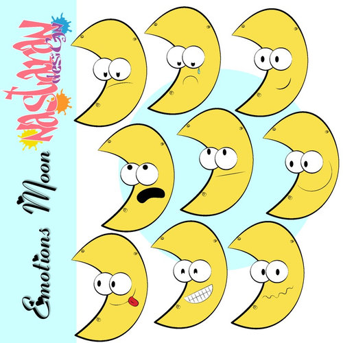 Emotions-Moon Clip Art | Teaching Resources Emotions-Moon Clip Art | Teaching Resources
