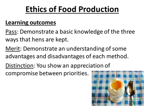 Ethics of food production, Hen eggs. | Teaching Resources
