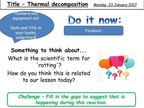 Thermal Decomposition | Teaching Resources