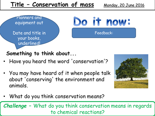 Conservation of mass | Teaching Resources